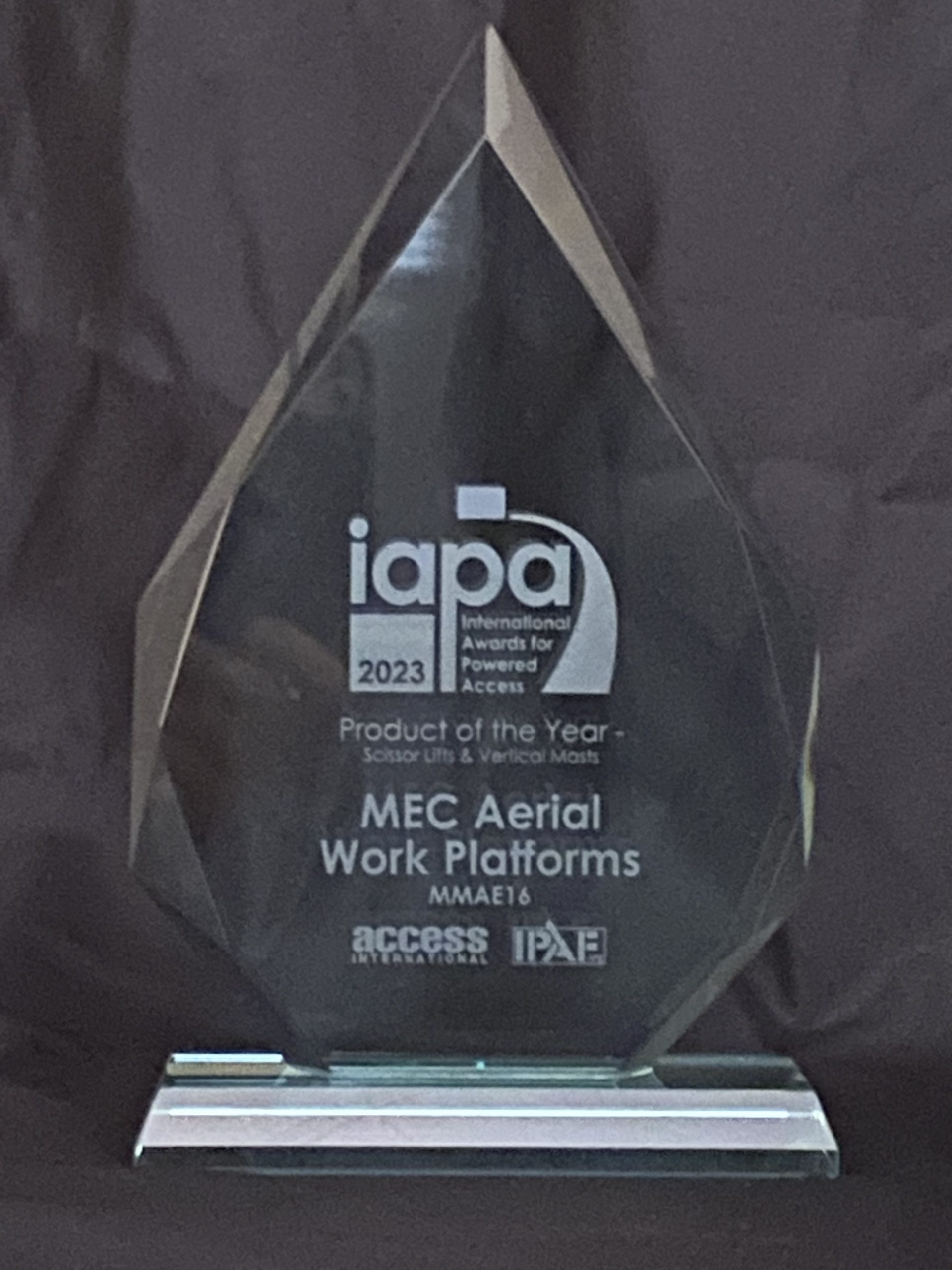 MEC® WINS 2023 IAPA PRODUCT OF THE YEAR - MEC